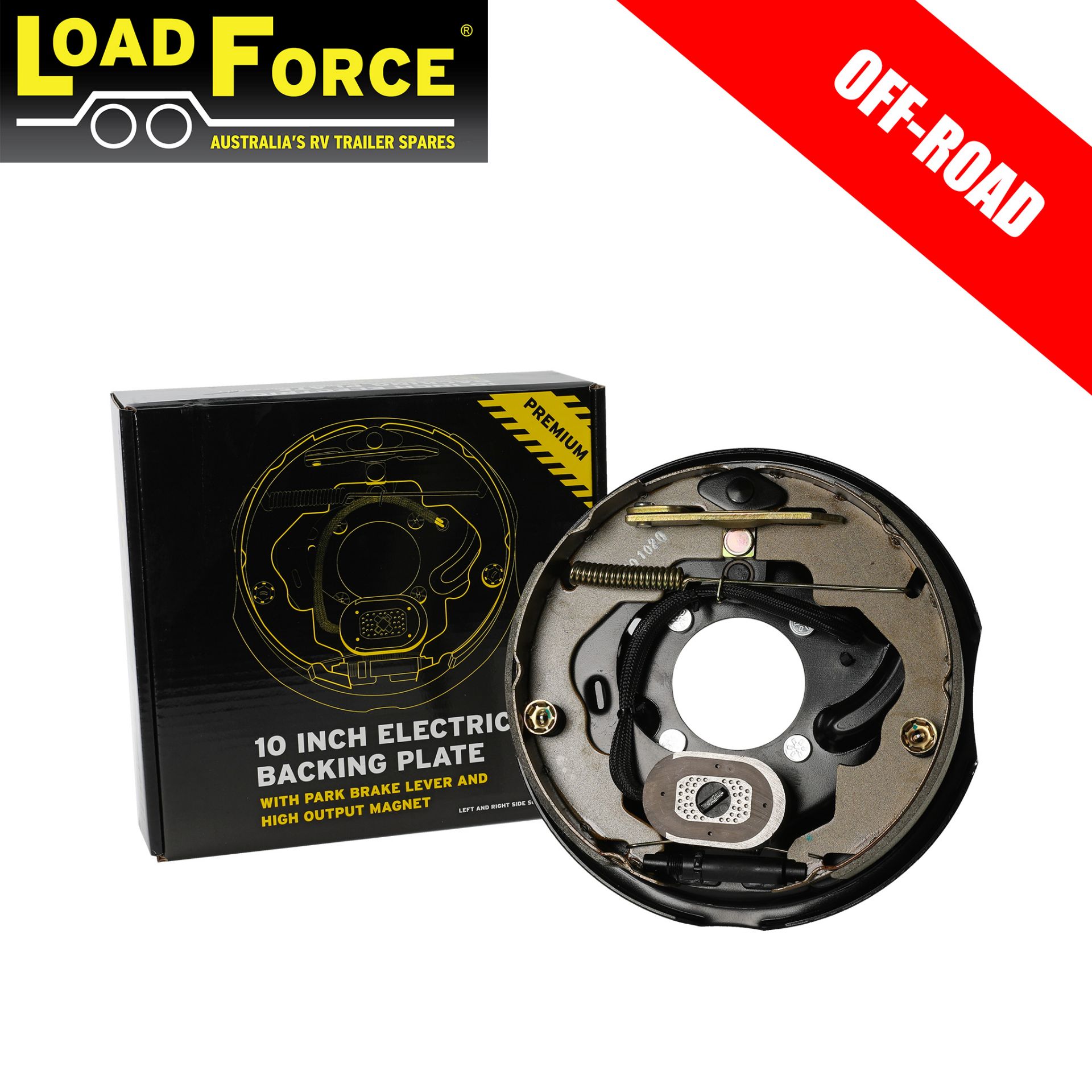 TP.TSEBPOR10L Electric Brake 10" Backing Plate Left Side Off Road ...